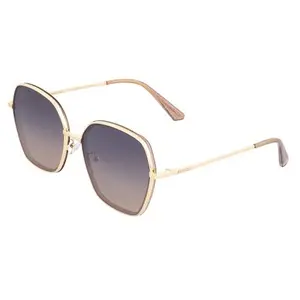 BERTHA WATCHES Emilia Polarized Sunglasses - Gold/brown