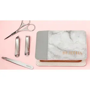 BERTHA WATCHES Avery 4 Piece Surgical Steel Groom Kit - Grey