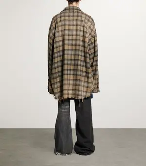 Balenciaga Distressed Check Layered Shirt