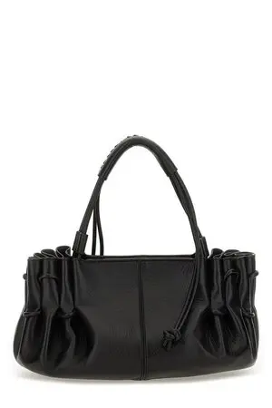 Hereu Arta Pleated Shoulder Bag - Black