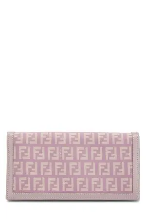 Fendi Zucchino Canvas Long Wallet - Purple
