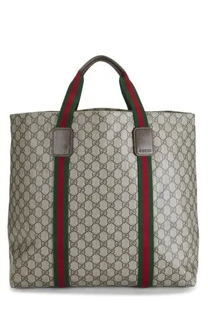 Gucci Gg Supreme Canvas Tote - Brown