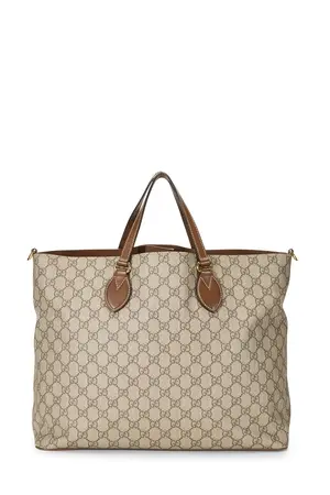 Gucci Gg Supreme Canvas Tote - Brown