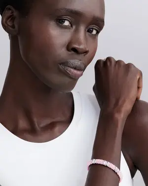 Lagos Sterling Silver, Diamond And Ceramic Bracelet