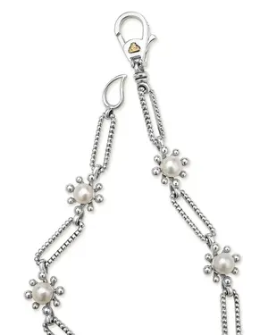 Lagos Sterling Luna Pearl Link Bracelet