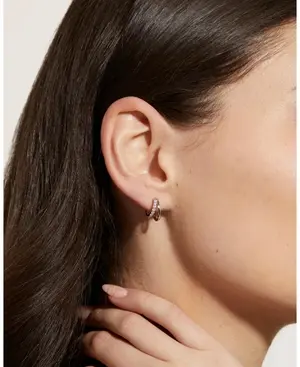 ANA LUISA Toda Double Hoop Earrings - Silver