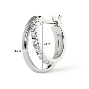 ANA LUISA Toda Double Hoop Earrings - Silver