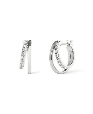 ANA LUISA Toda Double Hoop Earrings - Silver