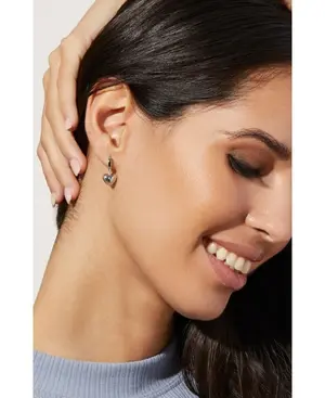 ANA LUISA Jessica Puffed Heart Hoop Earrings - Silver