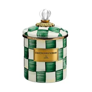 MACKENZIE-CHILDS Emerald Check Canister, Small - No Color