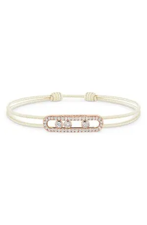 Messika Care Pavé Diamond Cord Bracelet - Pink Gold