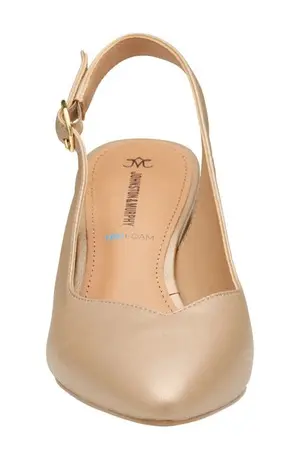 Johnston & Murphy Vicki Slingback Pump - Sand Pearlized Glove Leather