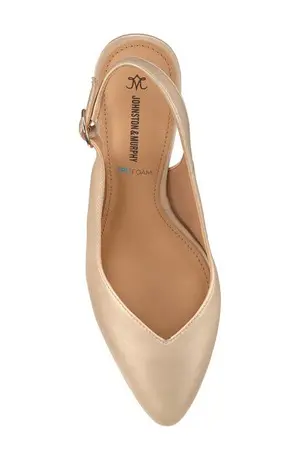 Johnston & Murphy Vicki Slingback Pump - Sand Pearlized Glove Leather