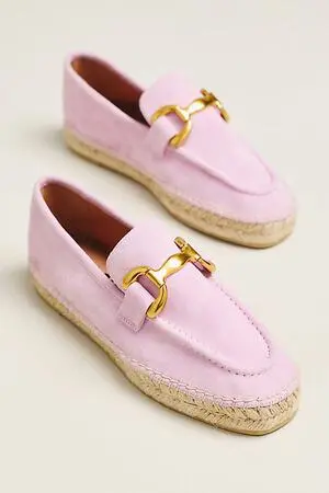 BIBI LOU Suede Espadrille Loafers - Malva Suede