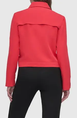 Dkny Grommet-sleeve Trucker Jacket - Watermln S