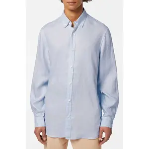 Scotch & Soda Linen Button-down Shirt - Shirt Blue
