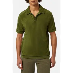 Scotch & Soda Towelling Cotton Terry Polo - Army