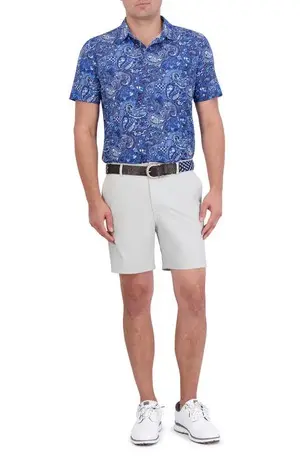 Robert Graham Performance Golf Shorts - Grey