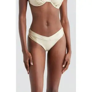 BOAMAR Potter Metallic Bikini Bottom - Champagne