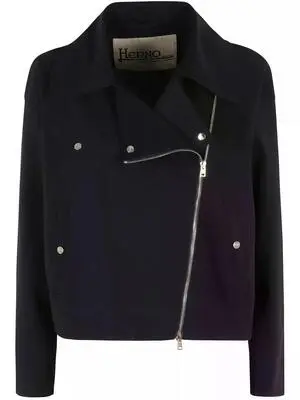 Herno Suede Biker Jacket