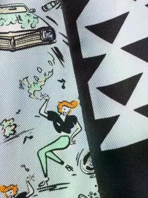 Prada Illustration-print Silk Scarf