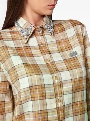 Philipp Plein Strass Flame Shirt