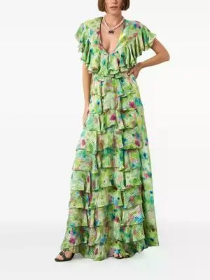 Isolda Peacock Maxi Dress