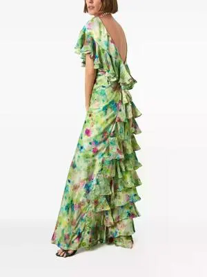 Isolda Peacock Maxi Dress