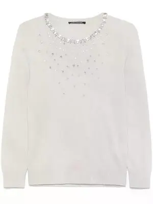 LUISA CERANO Rhinestone-embellished Pullover