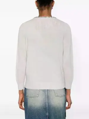 LUISA CERANO Rhinestone-embellished Pullover