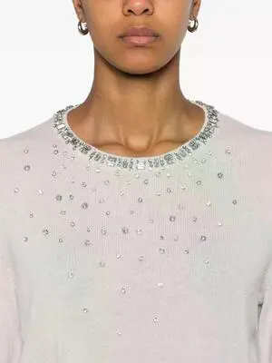 LUISA CERANO Rhinestone-embellished Pullover