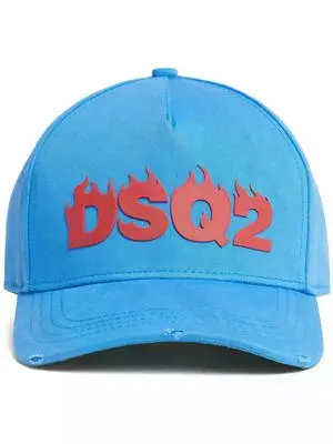 Dsquared2 Logo Applique Baseball Cap - Blue
