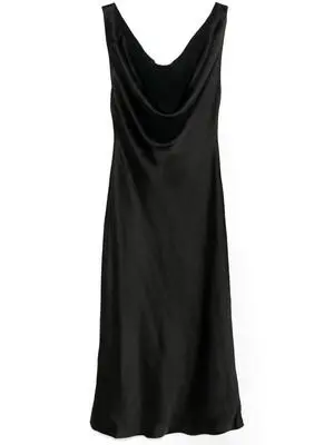 Norma Kamali Drape-neck Midi Dress