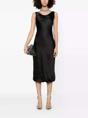 Norma Kamali Drape-neck Midi Dress