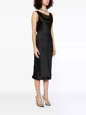Norma Kamali Drape-neck Midi Dress