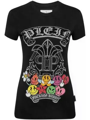 Philipp Plein Embroidered T-shirt - Black