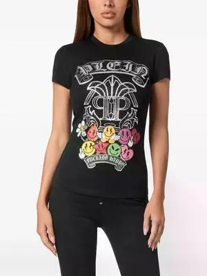 Philipp Plein Embroidered T-shirt - Black
