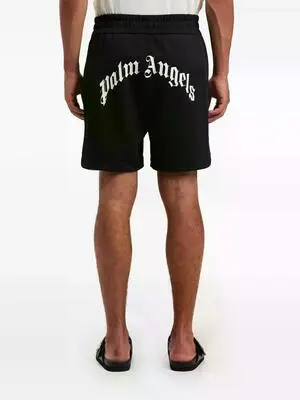 Palm Angels Logo Track Shorts - Black