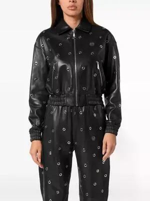 Philipp Plein Eyelet-detailing Bomber Jacket