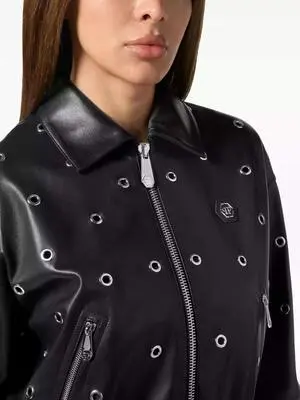 Philipp Plein Eyelet-detailing Bomber Jacket
