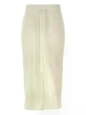 Alessandra Rich High-waisted Ribbed Midi Skirt