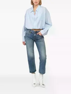 R13 Cropped Straight Leg Jeans