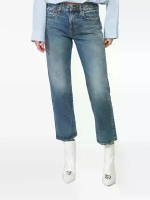 R13 Cropped Straight Leg Jeans