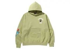 A BATHING APE Fonts Loose Fit Pullover Hoodie