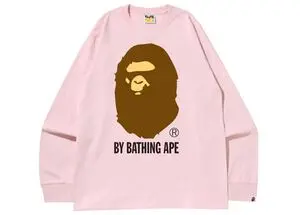 A BATHING APE By Bathing Ape Long Sleeve Tee Shirt - Pink