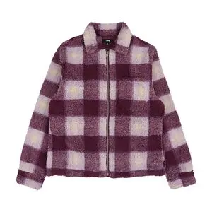 StÜssy Shadow Plaid Zip Sherpa