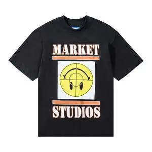 MARKET Smiley Focus T-shirt 'washed - Black
