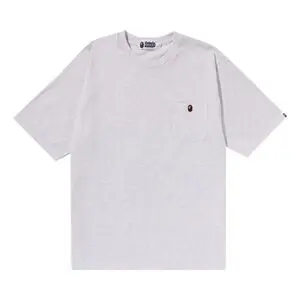 A BATHING APE Ape Head One Point Relaxed Fit Pocket Tee - Grey
