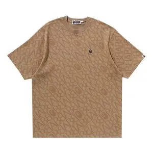 A BATHING APE Sport Monogram Ape Head One Point Tee 'beige - Tan