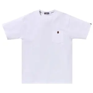 A BATHING APE Ape Head One Point Pocket Tee - White